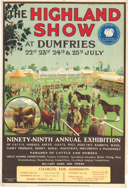 RHS Poster - Dumfries 1930 – Royal Highland Show Shop