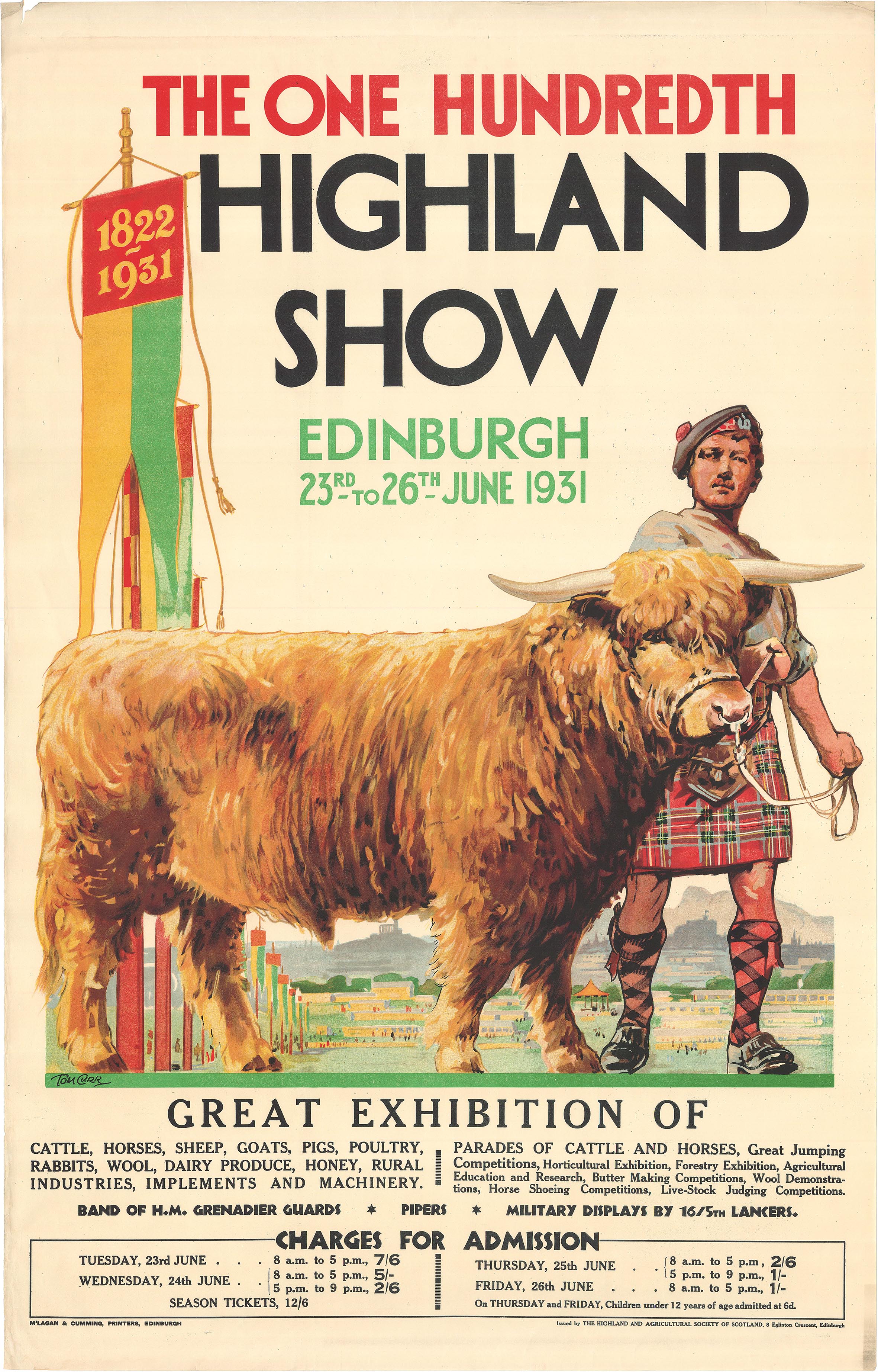 RHS Poster - Edinburgh 1931 – Royal Highland Show Shop